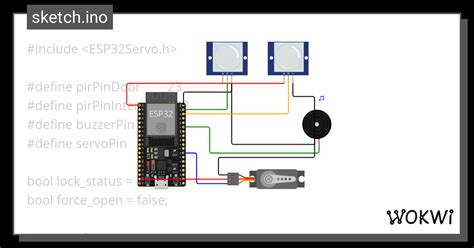 Door Lock Wokwi Esp32 Stm32 Arduino Simulator