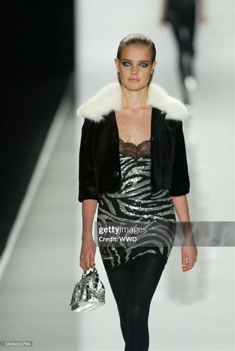 A W 2003 Celine By Michael Kors Zebra Print Sequin And Lace Mini Dress