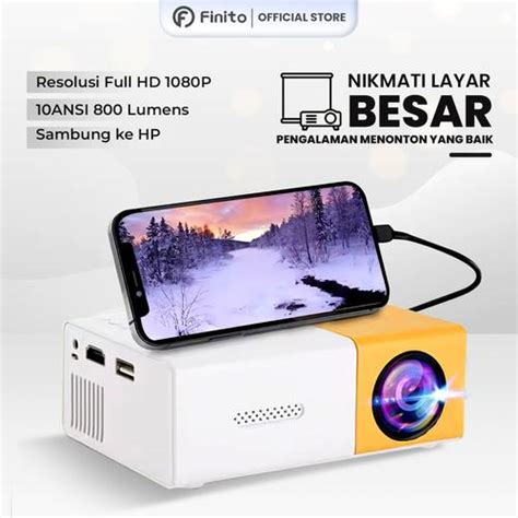 Promo Mini Proyektor Led Dinding Proyektor Portable Projector Home Kuning Led Mini Proyektor