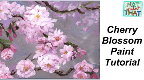 Cherry Blossom Canvas Painting Tutorial At Alexander Tisdale Blog