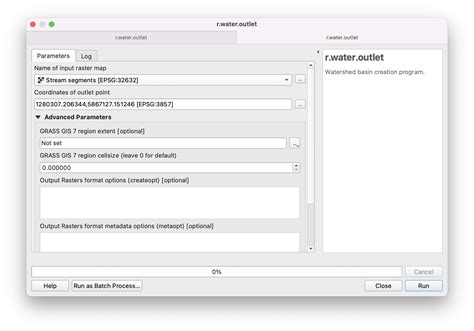 qgis different coordinate system in r water outlet geographic