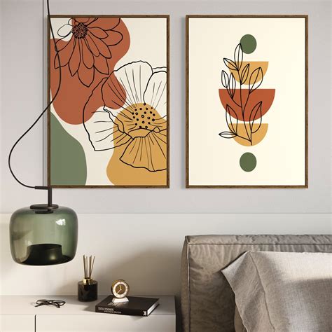 Boho Abstract Wall Art Prints Boho Wall Decor Set Of 3 Prints Boho