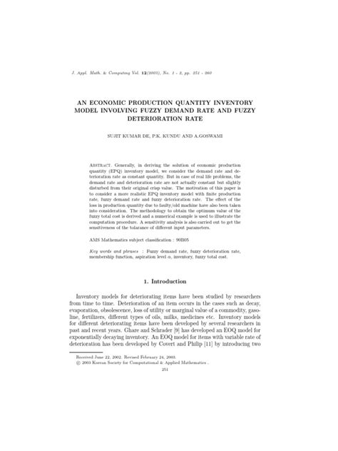 Aneconomicproductionquantityinventor Pdf Demand Inventory