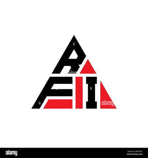 Rfi Logo Mit Dreiecksbuchstaben Und Dreiecksform Monogramm Mit Rfi