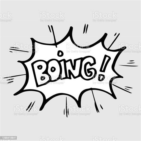 감동과 텍스트 Boing 손으로 그린 만화 연설 거품 포스터 배너 웹 및 컨셉 디자인으로 격리된 벡터 낙서 만화 만화