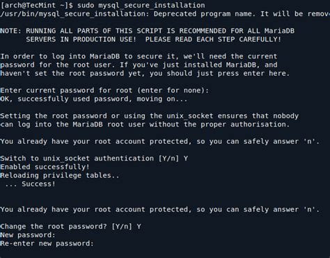 how to install lemp nginx php mariadb on arch linux