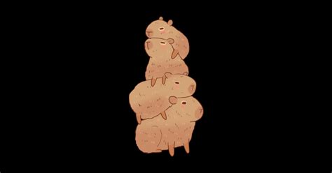 Capybara Stack Capybara Sticker Teepublic