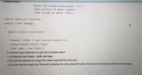 Solved A Complete The Partial Declaration Of Class Cube