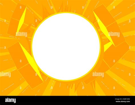 Blank Circle Shape On Comic Book Background Cartoon Vector Pop Art