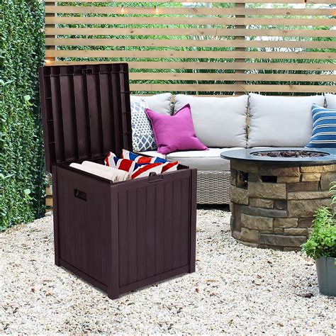 Seizeen 51 Gallon Outdoor Patio Storage Box Waterproof Lockable With