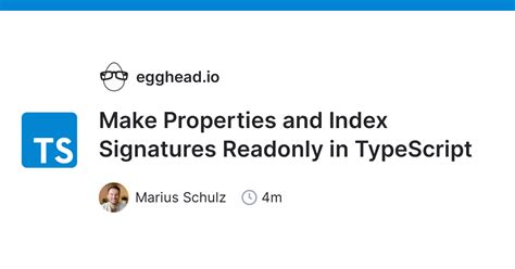 make properties and index signatures readonly in typescript