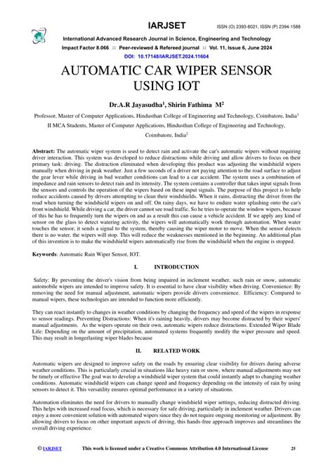 Pdf Automatic Car Wiper Sensor Using Iot Pdf Automatic Car Wiper Sensor Using Iot