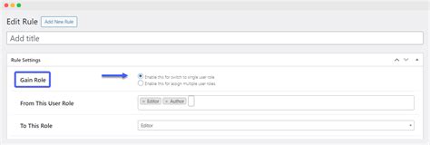 How To Create Rules For Switching User Roles Documentation
