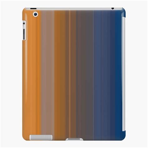 Burnt Orange And Dark Blue Stripes Ipad Case And Skin