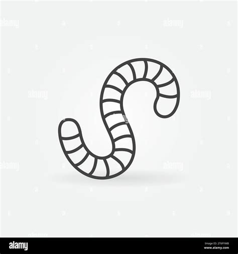 Worm Vector Concept Icon Or Symbol In Linear Style Stock Vector Image