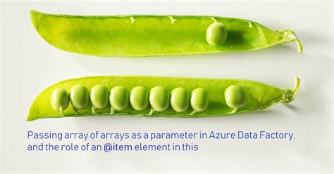 Passing Array Of Arrays As A Parameter In Azure Data Factory And The Role Of An Item Element In