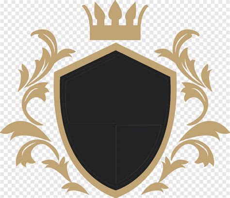 갈색과 검은 색 방패 그림 뉴욕시 정보 골프 황금 방패 엠 블 럼 골든 프레임 Png Pngegg