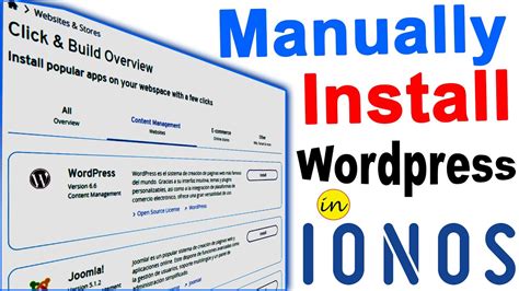 how to setup a wordpress website on ionos ionos wordpress tutorial