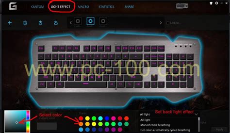 RGB Backlit Mechanical Keyboard With Driver Tool Software OEM OEM China