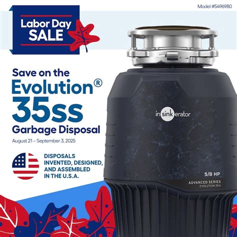 Insinkerator Evolution 35ss Advanced Series Continuous Feed 5 8 Hp Septic Safe Non Corded