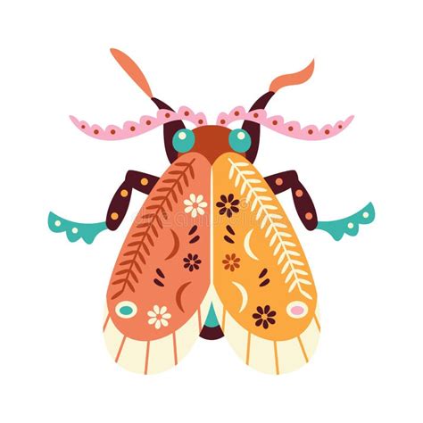 Isolated Neutral Colored Ladybug With Patterns Vector Stock Vector Illustration Of Graphic