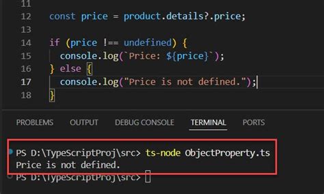 how to check if an object has a property in typescript