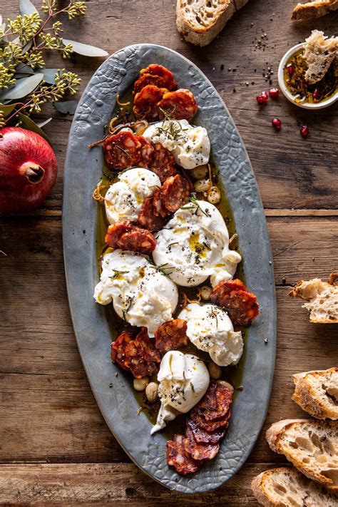 Burrata With Lemon Pepper Salami Bites Half Baked Harvest