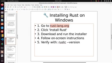 Installing Rust And Writing Your First Program Part 2 Rust Programming For Beginners Youtube