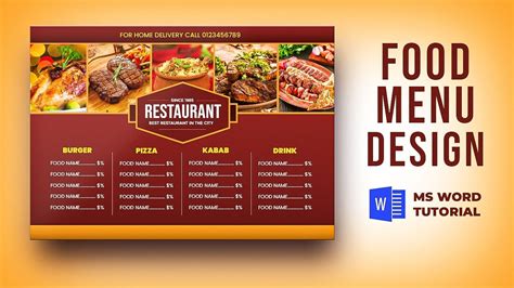 Food Menu Card Design
