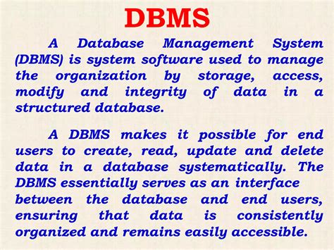 Database Management System Ppt