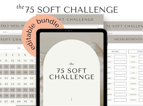 Editable 75 Soft Challenge Tracker Bundle Etsy