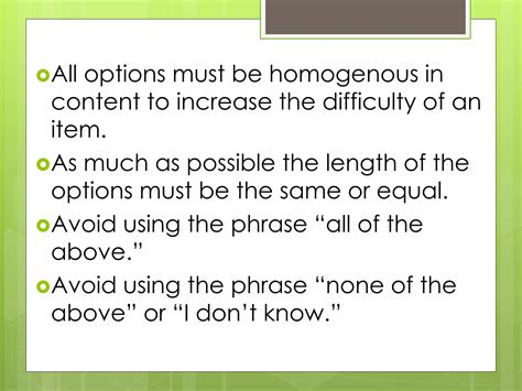 guidelines constructing multiple choice test items pdf standardized