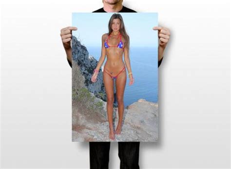 Sexy Melena Maria Rya American Flag Bikini Art Wall Room Poster