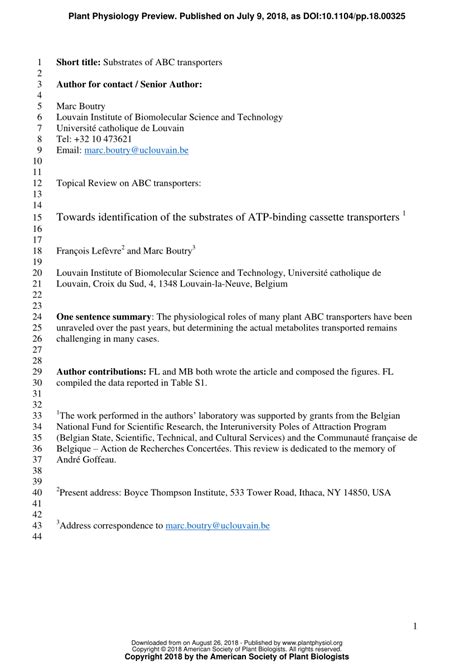 Pdf Towards Identification Of The Substrates Of Atp Binding Cassette Transporters