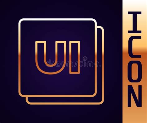 Set Line UI Or UX Design Crossed Ruler And Pencil Layers Computer Mouse RGB CMYK Color