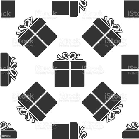 선물 상자 아이콘 원활한 패턴 백색 배경입니다 평면 디자인입니다 벡터 일러스트 레이 션 계절에 대한 스톡 벡터 아트 및 기타 이미지 계절 공휴일 기념일 Istock