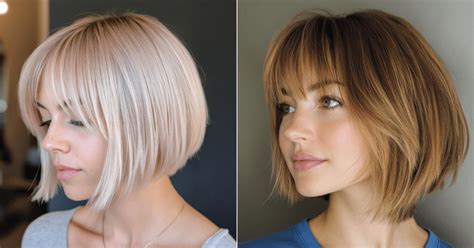 Flattering Inverted Bob With Bangs For Women In HAIRS