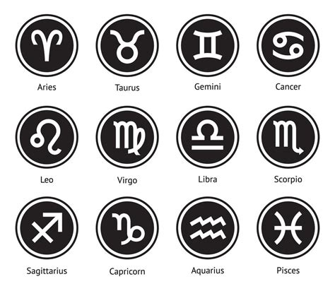 Iconos De Signo Del Zodíaco 2128379 Vector En Vecteezy