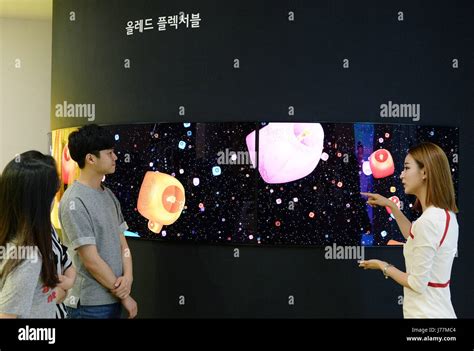 LG S Flexible OLED Display Displayed At The World IT Show 2017 At COEX In Southeastern Seoul On