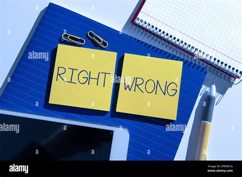 Conceptual Caption Right Wrong Business Idea Choose Between Two