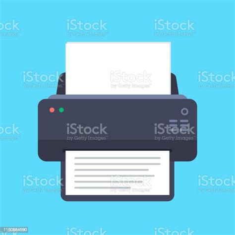 긴 그림자와 프린터 플랫 아이콘입니다 평면도 벡터 일러스트입니다 컴퓨터 프린터에 대한 스톡 벡터 아트 및 기타 이미지 컴퓨터 프린터 팩스 일러스트레이션 Istock