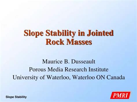 PPT Slope Stability In Jointed Rock Masses PowerPoint Presentation Free Download ID 1430316