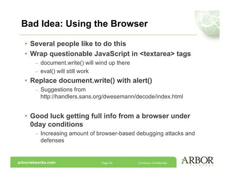 Reverse Engineering Malicious Javascript Ppt
