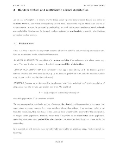 Pdf 3 Random Vectors And Multivariate Normal Distribution Dokumen Tips