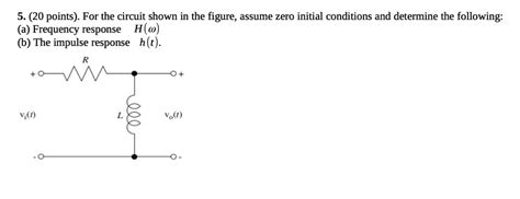 Solved 5 20 Points For The Circuit Shown In The Figure Assume Zero Initial Conditions And