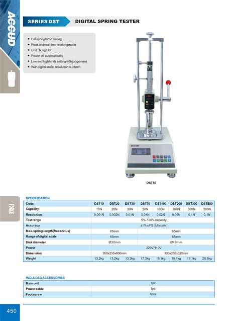 Digital Spring Tester Accud