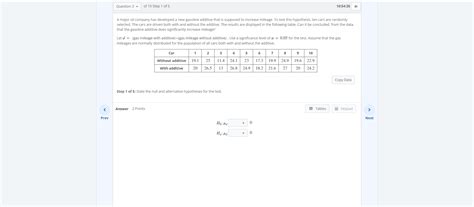 Solved Step 1 Of 5 State The Null And Alternative Chegg Com