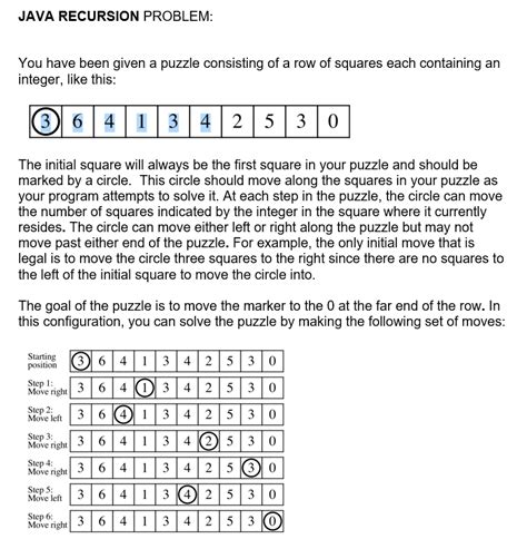 Java Recursion Problem You Have Been Given A Puzzle