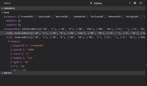 Variables Window Does Not Allow Unfolding First Element Of Any Python