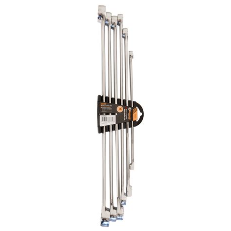 Renegade Industrial 6 Piece Extra Long Flat Ring Spanner Set Rifrss6p Tradetools